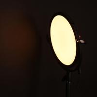 China Round Ultra Thin FlapJack Portable LED Video Light Flicker free Dimmable for sale