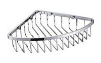China Stainless steel wire OEM Household Corner Basket For Bathroom Storage for sale