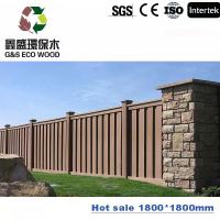 China Wood Grain Composite Garden Fence Panels Full Privacy Horizontal Composite Fencing for sale