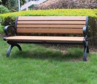 China Outdoor Modern Lounge Long Wooden Storage Bench WPC Table Chair Garden Public Park Metal Wood  Iron Steel Plastic for sale