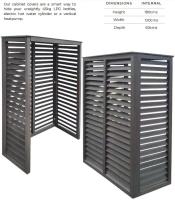 China 880mm Ductless Mini Outdoor AC Unit Cover WPC Air Conditioner Cover Outdoor for sale