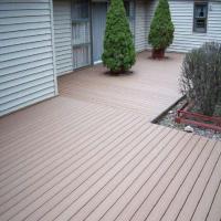 China Recyclable Wood Plastic Composite Flooring Tiles  140 X 25mm Solid Composite Decking for sale