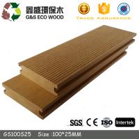 China 5M Outdoor Wood Polymer Composite Flooring 135 X 25MM Solid Wpc Decking for sale