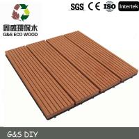 China 300 X 300 Wpc Decorative Wall Panels Wooden Floor Redrose Diy Interlocking Deck Tiles for sale