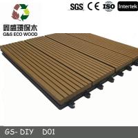 China 300 X 300 Wpc Decorative Wall Panels Wooden Floor Redrose Diy Interlocking Deck Tiles for sale