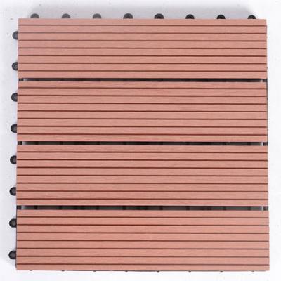 China 120 X 120MM Terrace Anti Uv WPC DIY Decking Mocha Wpc Wood Plastic Composite Decking for sale