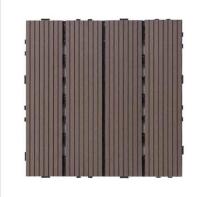 China 120 X 120MM Terrace Anti Uv WPC DIY Decking Mocha Wpc Wood Plastic Composite Decking for sale