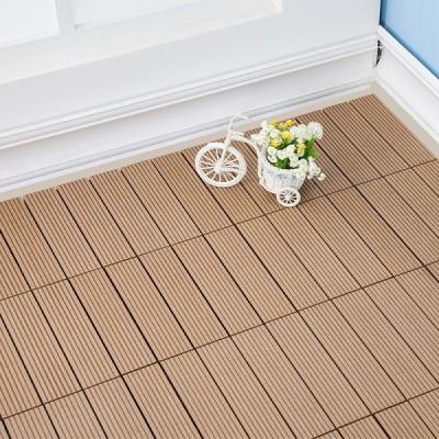 China Rapid Installation Garden 23mm Diy Decking Tiles UVproof Wpc Exterior Cladding for sale