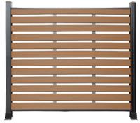 China 1.5M 1 WPC Fence Panels Dampproof ECO Friendly Composite Decorative Fence Panels for sale