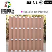 China Plastic Composite Slatted Fence Panels WPC Fence Wood Plastic 200 X 200mm for sale
