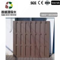 China Plastic Composite Slatted Fence Panels WPC Fence Wood Plastic 200 X 200mm for sale