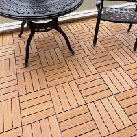 China 146 X 31mm 300 X 300mm WPC DIY Decking Wood Grain Composite Decking for sale