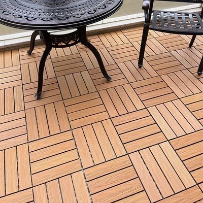 China 146 X 31mm 300 X 300mm WPC DIY Decking Wood Grain Composite Decking for sale