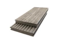 China Olive Green Cracking Prevention Solid Floor Deck Outdoor Anti Slip Wpc Plank Flooring for sale