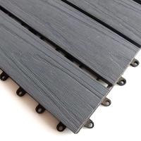 China Grey 300 X 300mm WPC DIY Decking Moisture Proof Wpc Wall Cladding Interior for sale