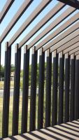 China 200mm Anti Corrosion Wooden Covered Pergola Anti Uv Wooden Patio Pergola for sale