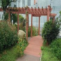China Coffee Decorative Timber WPC Pergola Grooving Surfacec Outdoor Garden 5M for sale