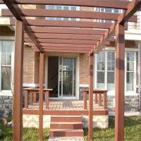 China 2M 2.2M Wood Plastic WPC Pergola HDPE Composite Pergola Material for sale