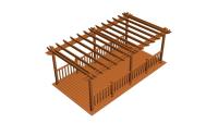 China 2M 2.2M Wood Plastic WPC Pergola HDPE Composite Pergola Material for sale