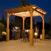 China 2.2M Bamboo Pergola Wood Material Pergola With Composite Decking Uvproof for sale