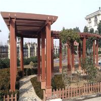 China Mold Resistant Wood Grain Composite Pergola Material Pergola WPC 5.4M 5.9M for sale