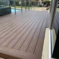 China 146 X 22mm Beech Wpc Timber Decking Recycled Outdoor Solid Composite Wood for sale