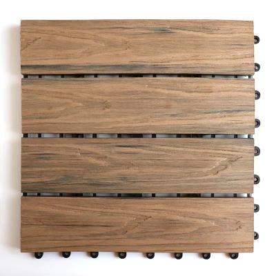 China Anti Pests WPC DIY Decking 140 X 40mm Hollow Diy Composite Decking Tiles for sale