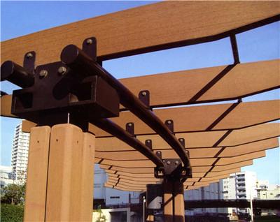 China Temperature Resistant WPC Pergola UV Resistance Garden Wooden Covered Pergola for sale