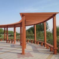 China Temperature Resistant WPC Pergola UV Resistance Garden Wooden Covered Pergola for sale