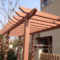 China Temperature Resistant WPC Pergola UV Resistance Garden Wooden Covered Pergola for sale