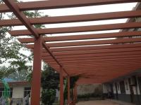 China Waterproof WPC Composite Deck Pergola Wood Plastic Composite Modern Redwood Pergola for sale