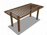 China Waterproof WPC Composite Deck Pergola Wood Plastic Composite Modern Redwood Pergola for sale