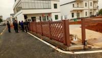 China 3m Outdoor Aluminum Frame WPC Railing 3D Garden Wood Plastic Composite Railing for sale