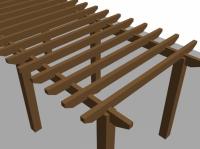 China UV Resistance Aluminum WPC Pergola 3M Modern Wood Pergola Moisture Proof for sale