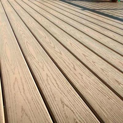 China Easy Install WPC Co Extrusion Decking Heat Resistant Composite Patio Flooring for sale