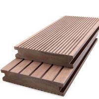 China 146 X 22mm Coffee WPC Hollow Board Wood And Plastic Composite Decking 140MM for sale