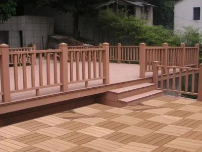 China Anti Corrosion Composite Plastic Fence Panels Red Brown Plastic Deck Railing Systems for sale