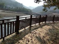 China Damp Proof Insect Resistant WPC Railing 1.5m Plastic Coated Handrail Systems for sale