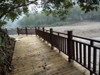 China Damp Proof Insect Resistant WPC Railing 1.5m Plastic Coated Handrail Systems for sale