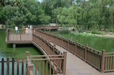 China 1.2m Insect Resistant WPC Railing Biodegradable Bridge Plastic Handrail Systems for sale