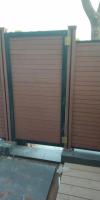China Outdoor Railing 150MM WPC Fence Panels UV Proof Composite Gate Panels for sale