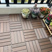 China Durable 200 X 24mm WPC DIY Decking Outdoor Balcony Wall Cladding 3d Tiles for sale