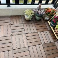 China Anti Corrosion WPC DIY Decking 600MM Plastic Garden Decking Boards Without Accessories for sale