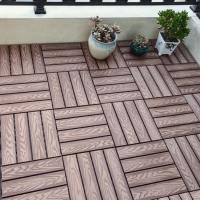 China Fire Resistance Diy Wpc Decking Anti Uv Cheap Interlocking Deck Tiles Flooring for sale