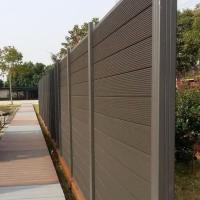 China Weather Resistant WPC Fence Panels 200 X 200 Mm Eco Outdoor  Grey Composite Fence Panels for sale