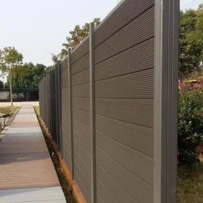 China Weather Resistant WPC Fence Panels 200 X 200 Mm Eco Outdoor  Grey Composite Fence Panels for sale