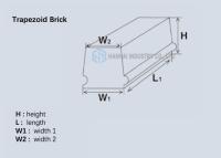China 70mm 75% Alumina Ceramic Lining / Alumina Refractory Brick Size Customized for sale