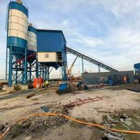 China HZS60 Stationary Concrete Batching Plant 60M3/h Fully Automatic Concrete Batching Plant for sale