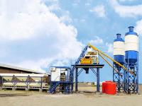 China Small Footprint 50m3/h Stationary Concrete Batching Plant Modular Design for sale