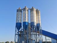 China Heavy Duty HZJS90 Stationary Concrete Batching Plant With Twin Shaft Mixer for sale